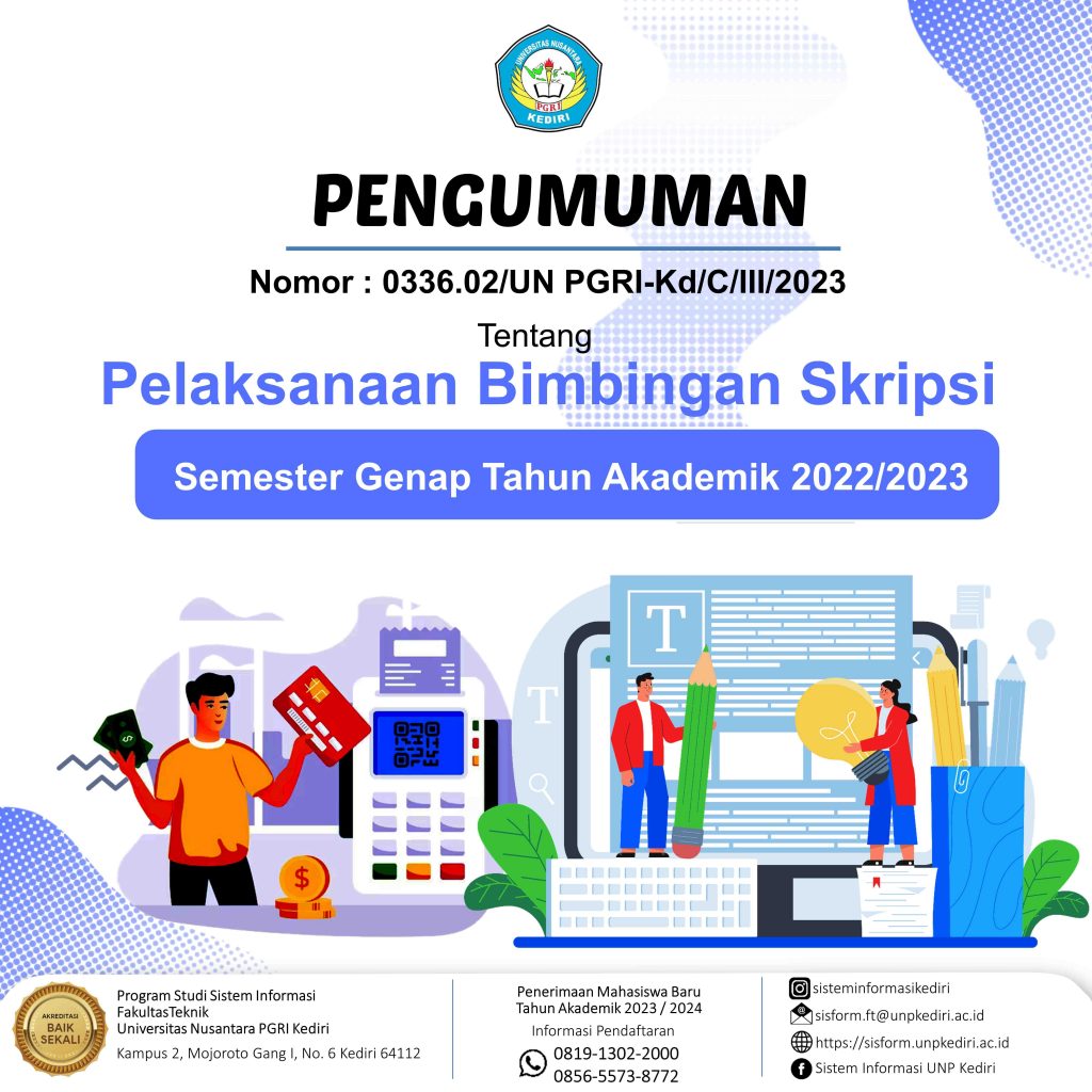 PENGUMUMAN PELAKSANAAN BIMBINGAN SKRIPSI SEMESTER GENAP TAHUN AKADEMIK ... PENGUMUMAN PELAKSANAAN BIMBINGAN SKRIPSI SEMESTER GENAP TAHUN AKADEMIK ...