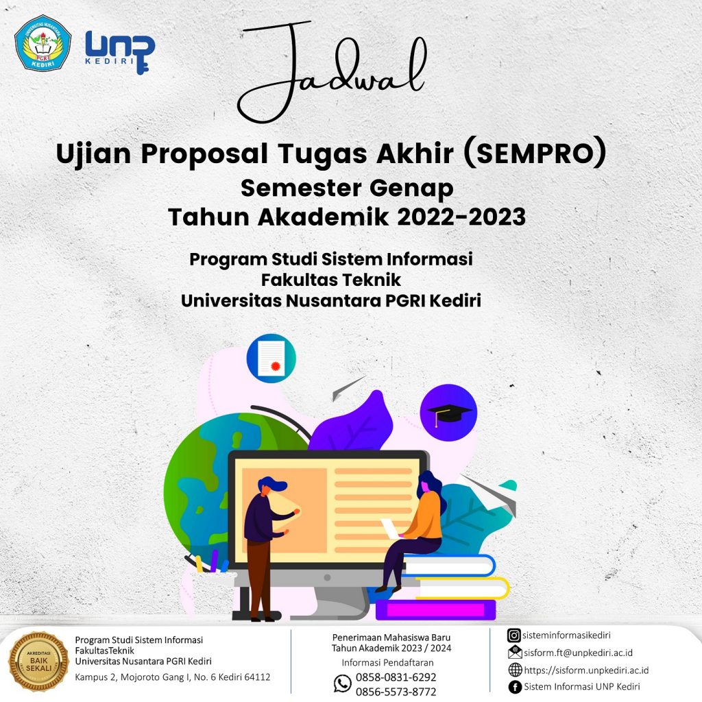 JADWAL UJIAN Proposal Tugas Akhir (SEMPRO) SEMESTER GENAP TAHUN AKADEMIK 2022-2023 - Prodi ...